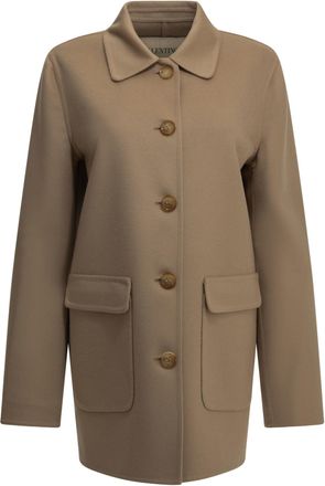 Valentino Manteau court Valentino V Logo
