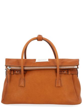 Maison Margiela Womens 5ac Loved To Death East West Bag Brown Leather Handbags Hand