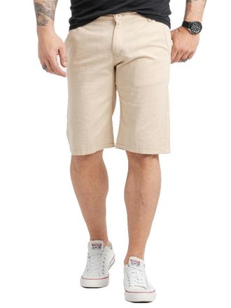 Rock Creek Herren Shorts Leinenshorts Chino Bermuda Sommer Shorts Regular Fit Leinen Kurze Hose Stoff Shorts Sommerhose RC-2370 Sand W42