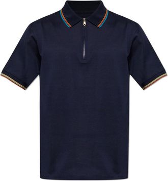 Paul Smith Homme, Tops, Bleu, Taille: 2XL Zip Polo