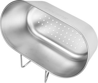 OSALADI Edelstahl Abflusskorb 304 Mit Griff Hängender Spülbecken Siebkorb Für Küchenabfälle Und Obst Rostfrei Langlebig Platzsparend Geeignet Für Küchenspüle 