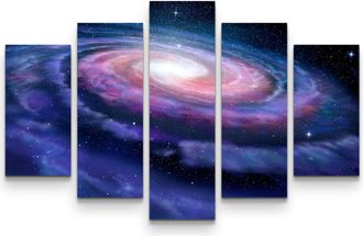 Paul Sinus Art Leinwandbilder | Bilder Leinwand 160x100cm Milchstraße