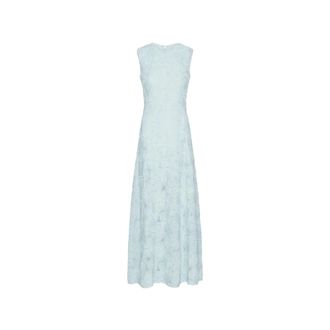 Rotate 3D Mesh Maxi Kleid - - Dresses - Damen - Blau - XS
