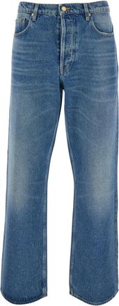 Golden Goose Homme, Jeans, Bleu, Taille: W33 Jean bleu avec passants pour ceinture