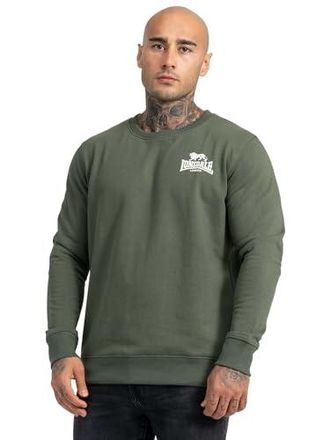 Lonsdale Sweat-shirt Longridge pour homme, Olive/blanc, XL