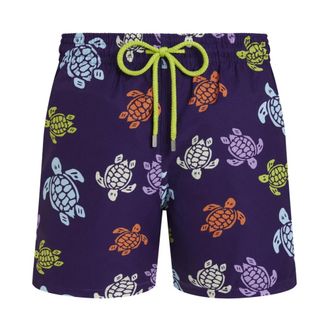 Vilebrequin Homme, Maillots de bain, Violet, Taille: L Micro-perforated Ultra-light and packable Swim Shorts Tortues Multicolores
