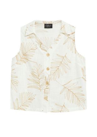 s.Oliver Blusentop Bluse &Auml;rmellose Bluse mit Stickerei