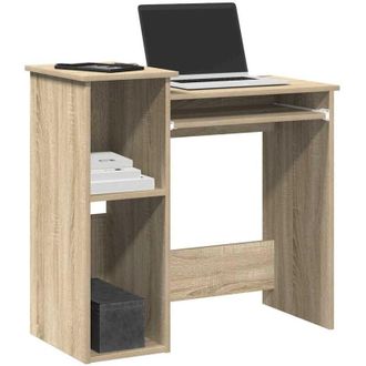 vidaXL Bureau avec &eacute;tag&egrave;res ch&ecirc;ne sonoma 84x40x78 cm - Vidaxl