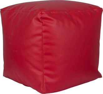 Aranáz S.L. Griffe aus Holz, quadratisch, Ø 40 x 40 cm, Rot, gepolsterter und bequemer Sitz