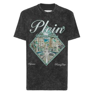 Philipp Plein Homme, Tops, Noir, Taille: XL T-Shirt Col Rond