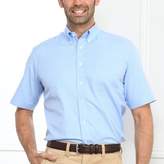 Bexley Clayn MC - Chemise homme bleu clair et blanc