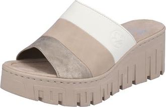 Rieker Femme 68092 Mules, Beige, 38 EU