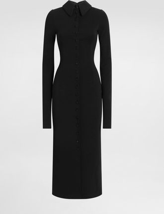 Dolce & Gabbana Kleid Aus Wolljersey - Frau Collection Schwarz 42