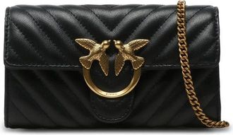 Pinko Pinko, Femme, Sacs, Noir, Taille: ONE Size Love Bag One Wallet Chevron
