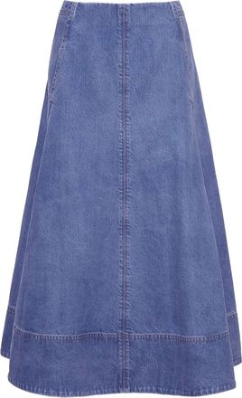 Cara Cara Aisha Jeans-Midirock in A-Linie - Blau
