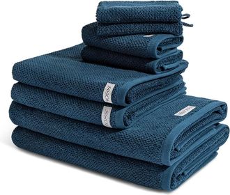 ROSS 8 teiliges Frottier-Set - Selection Bio-Baumwolle (2 X Wasch- 2 X Gäste- 2 X Dusch- 2 X Handtuch im Set) - 540 g/m2 - Baumwolle - Frottee - saugstark 