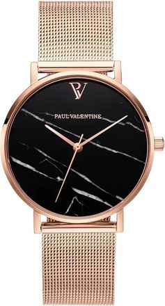 Paul Valentine Black Marble Rose Gold Mesh - - Accessories - Damen - Gelb - ONE SIZE