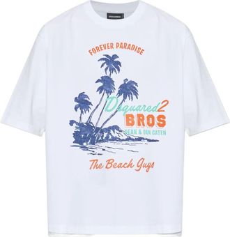 Dsquared2 tropical-print T-shirt - Wei&szlig;