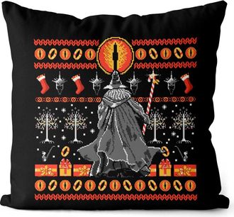 style3 Wizard Christmas Kissen Xmas Weihnachten Weihnachtspullover Pulli Ugly Sweater Strick