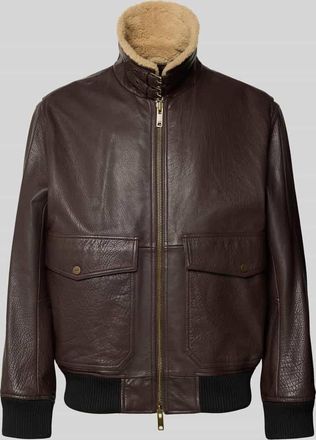 HUGO BOSS Relaxed Fit Lederjacke mit Lammfellkragen Modell Lorano