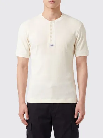 Magliano T-shirt slim fit en coton stretch avec patte de boutonnage &agrave; six boutons