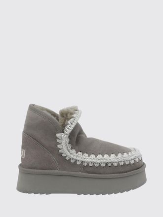Mou Bottines Mini Eskimo Platform en su&egrave;de avec coutures au crochet