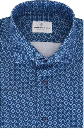 Emanuel Berg patterned shirt - Blau