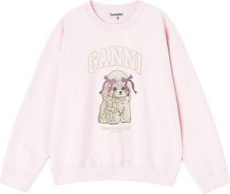 Ganni Pull Col Rond - Couleur Chair