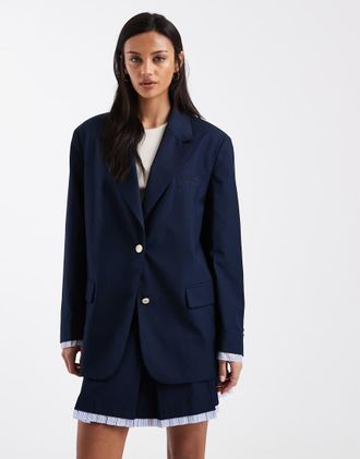 Tommy Jeans Boyfriend-Blazer in Marineblau, Kombiteil