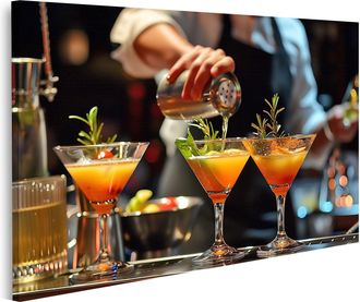 Islandburner Bild auf Leinwand Cocktailkreationen an der Bar mit frischen Zutaten und Dekorationen Bilder Wandbilder Poster