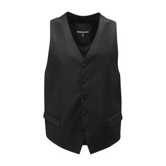 Patrizia Pepe Italienische Wollmischung Weste - - Suits - Herren - Schwarzk - XL
