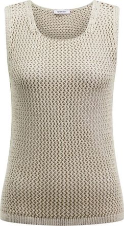 Peter Hahn Stricktop Rundhals-Ausschnitt Peter Hahn grau