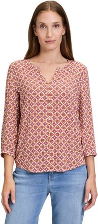 Cartoon Damen Casual-Bluse mit Muster Ros&eacute;/Camel,46