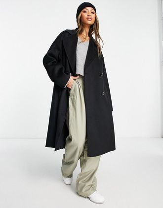 Mango Manteau long habill&eacute; - Noir
