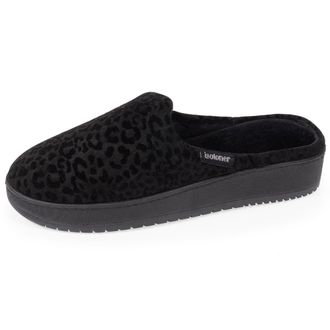 Isotoner Hausschuhe f&uuml;r Damen, ultra-bequem, Memory-Schaum, Plateausohle, 3,7 cm, Schwarz, 39 EU