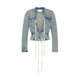 Maison Margiela Denim Baumwolljacke - - Jackets - Damen - Blau - 2XS