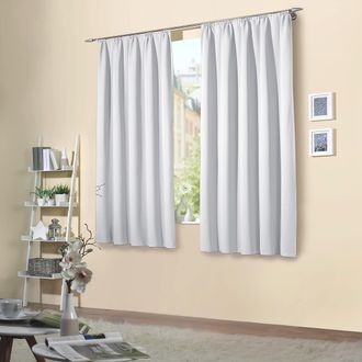 Heimtexland Vorhang Blickdicht Thermovorhang Verdunklungsvorhänge 2er Set Kräuselband Deko Gardine isolierend Ökotex Kälteschutz Sonnenschutz Schalldämmung Typ139