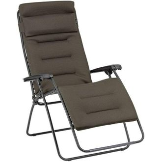 Lafuma Mobilier Lafuma Mobilier - Fauteuil Relax Jardin - Chaise Longue Matelass&eacute; Z&eacute;ro Gravit&eacute; - Xl - Rsx Clip Xl - Aircomfort - Marron Taupe