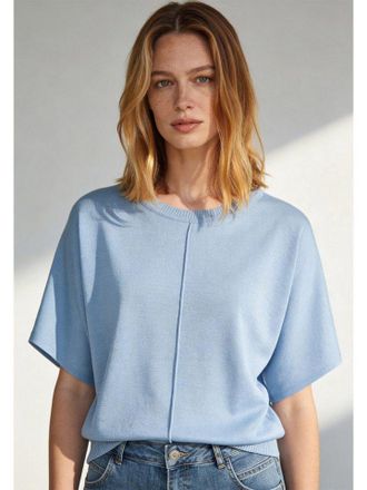 More & More Strickpullover zeitlos sch&ouml;ner Basic-Kurzarmpullover