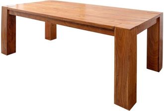 Massivmoebel24 Esstisch Akazie 220x100x76 honig lackiert oxford 0617