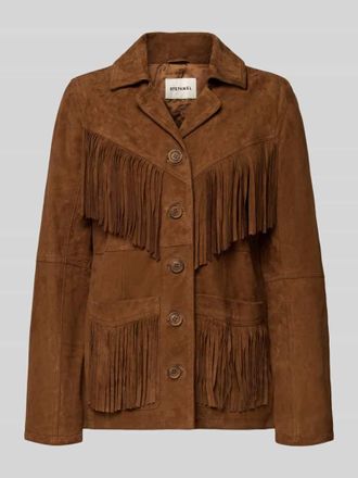 Stefanel Blazer mit Fransen und Pattentaschen