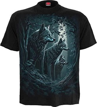 Spiral Forest Guardians Homme T-Shirt Manches Courtes Noir XXL 100% Coton Regular/Coupe Standard