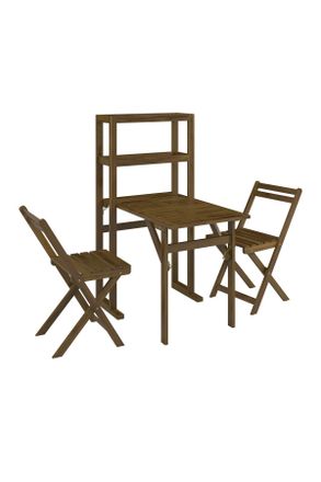 ambia GARDEN Balkonset, Akazie, Holz, Akazie, teilmassiv, X-Form, Tisch klappbar, Stuhl klappbar, Balkonm&ouml;bel, Balkonm&ouml;bel-Sets