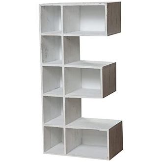 Biscottini International Pinnwand E mit Wandregalen L 30,5 x T 18,5 x H 63,5 cm - Bücherregal für Haushaltsgegenstände - Pinnwand Parfümhalter - Ausstellungsvitrine