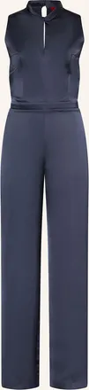 HUGO BOSS Hugo Satin-Jumpsuit Kifera Mit Cut-Outs blau