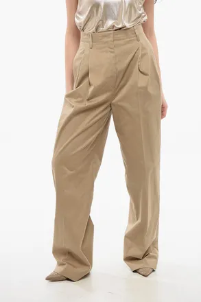 Prada Hochtaillierte Hose mit Abn&auml;hern Prada