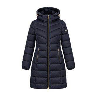 Yes-Zee Langer gesteppter Puffer-Mantel - - Coats - Damen - Blau - S