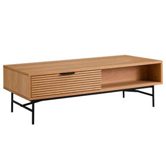 M&oslash;rteens home24 Couchtisch 120 x 40 x 60cm Beige/Eiche