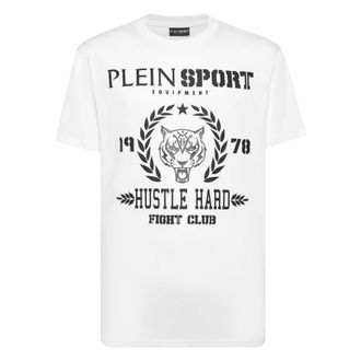 Plein Sport Homme, Tops, Blanc, Taille: XS T-Shirt Col Rond