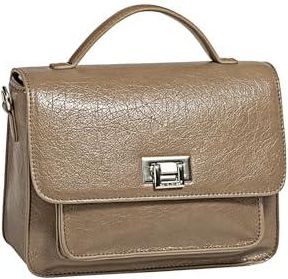 David Jones Sac à main Femme Similicuir Ville - Sac porté main 3 compartiments - Taille Moyenne - Pratique Chic Classique (D.Taupe)